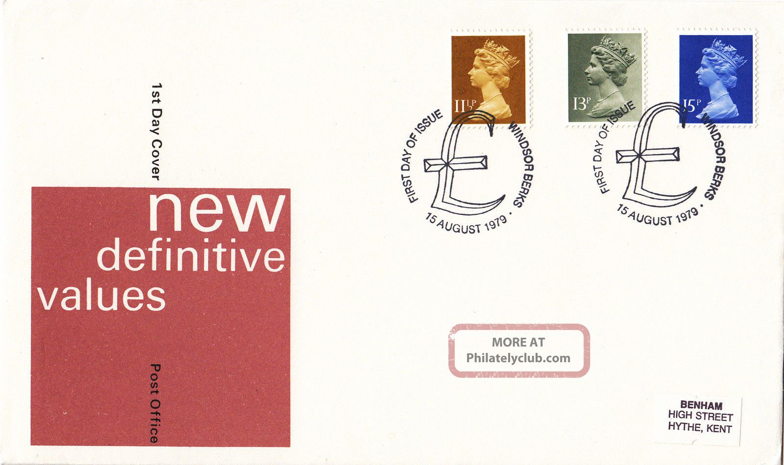 (29265) Gb Po Fdc 15p 13p 11. 5p Machin - Windsor 15 August 1979