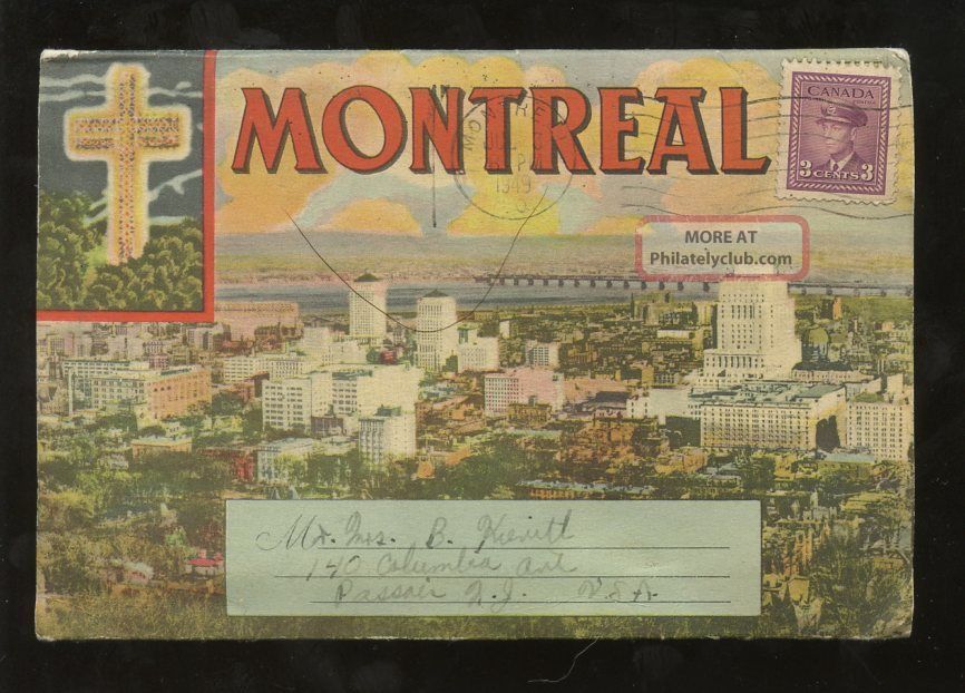 Canada 1949 Colour Lettercard Multi 20 Views Montreal