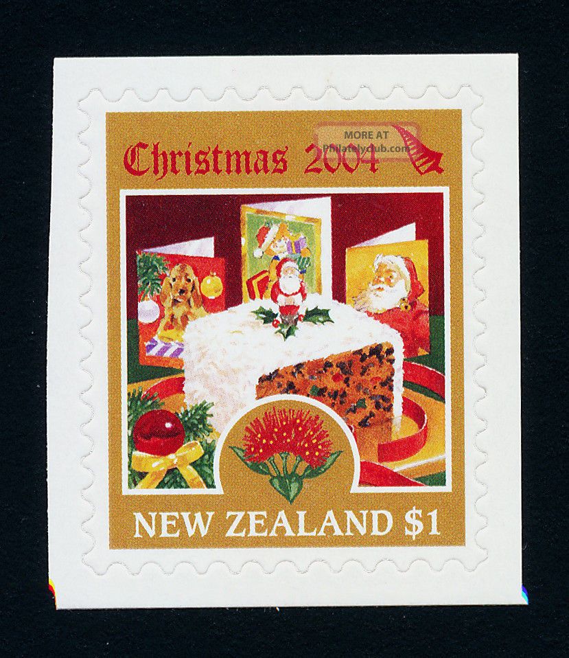 Zealand 1985 Christmas Cards, Fruit Cake, Flowers