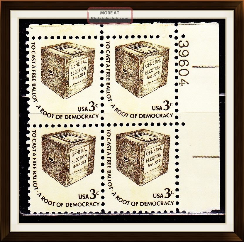Us Block Of 4 Stamp With Plate 39604 Scott 1584