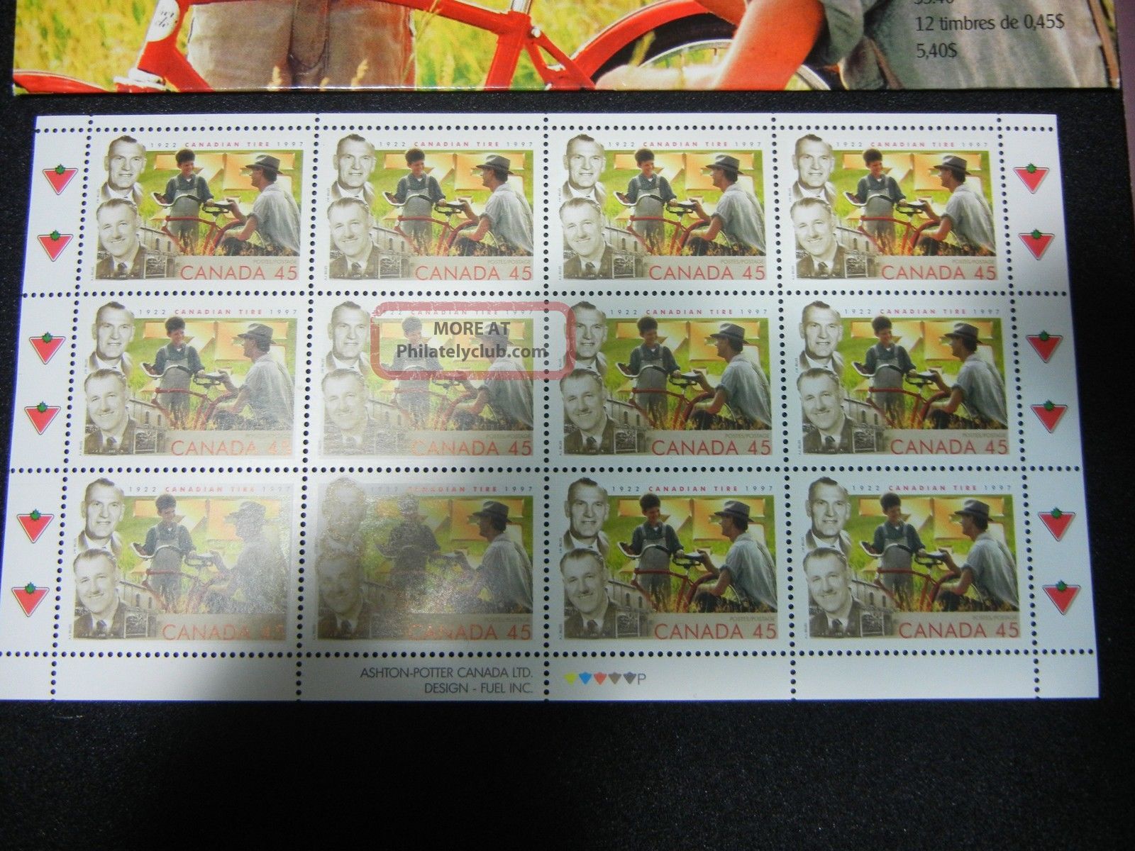 Canadian Tire 75 Years 12 Stamp Issue Date April 1997