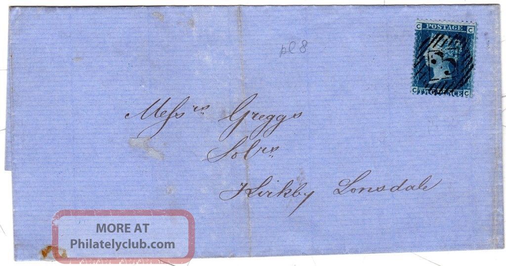 1861 London To Kirkby Lonsdale Wrapper Fine =3= In Diamond Numeral - 2d ...