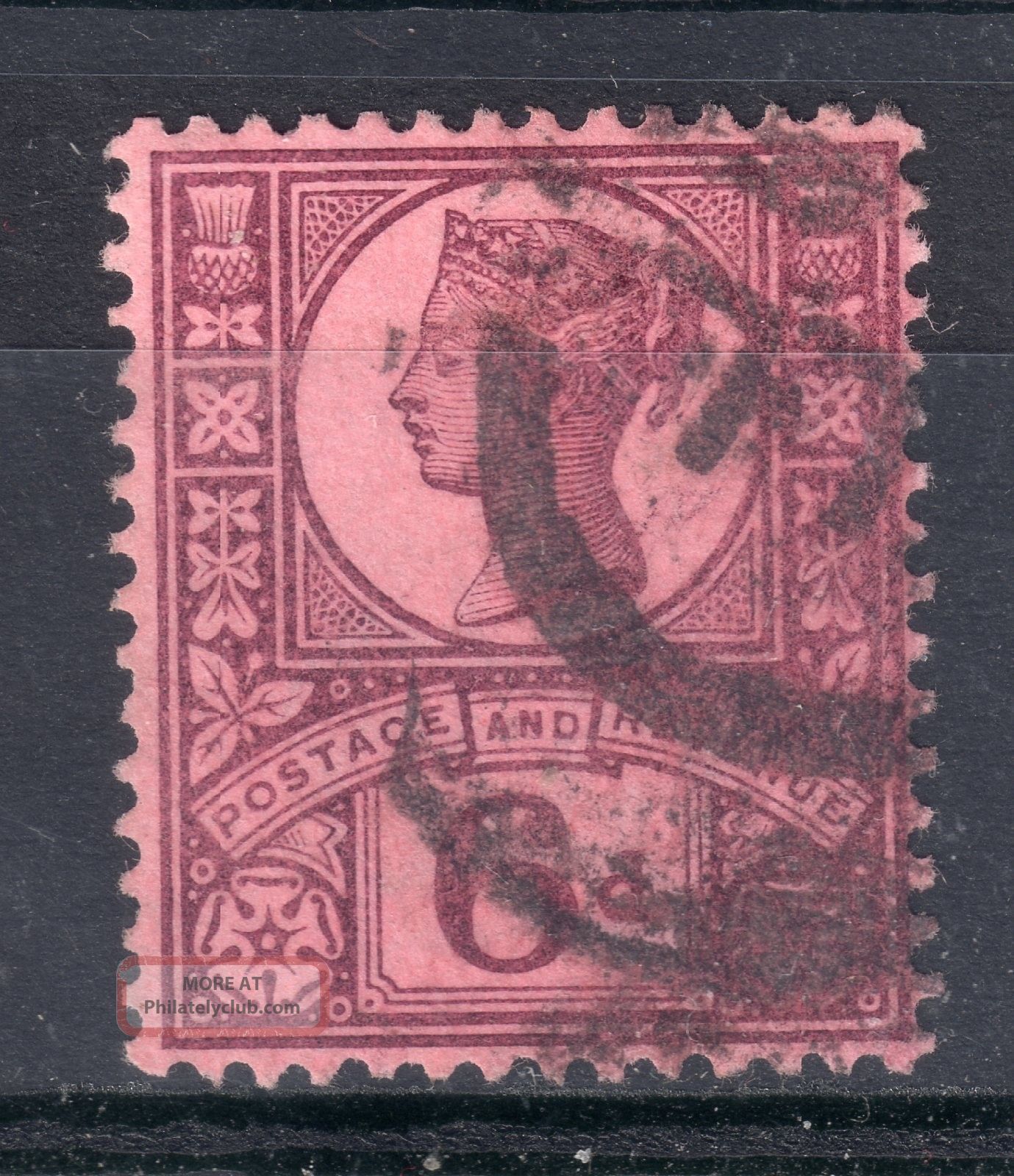 Gb = Qv Stamp, 6d Jubilee. Sg 208/208a. . (n)