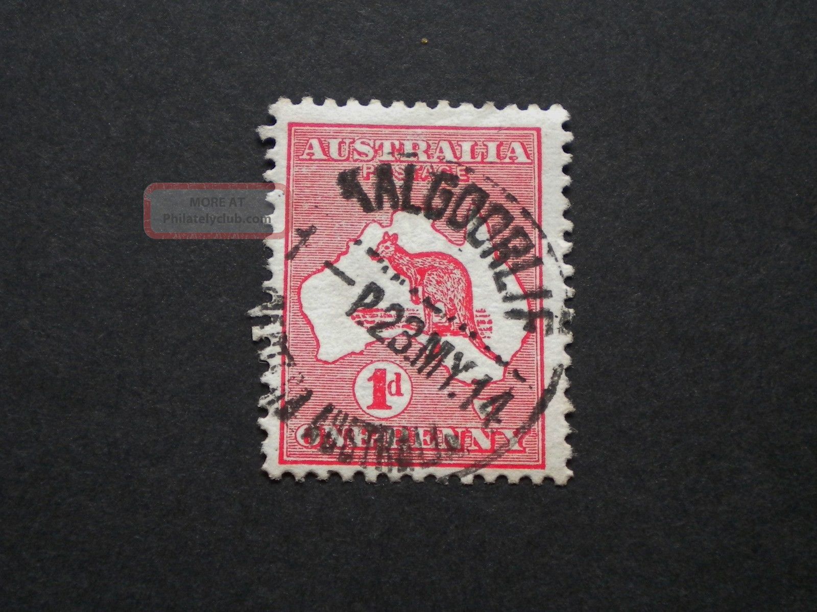 Australia 1914 1d Kangaroo With Kalgoorlie Postmark