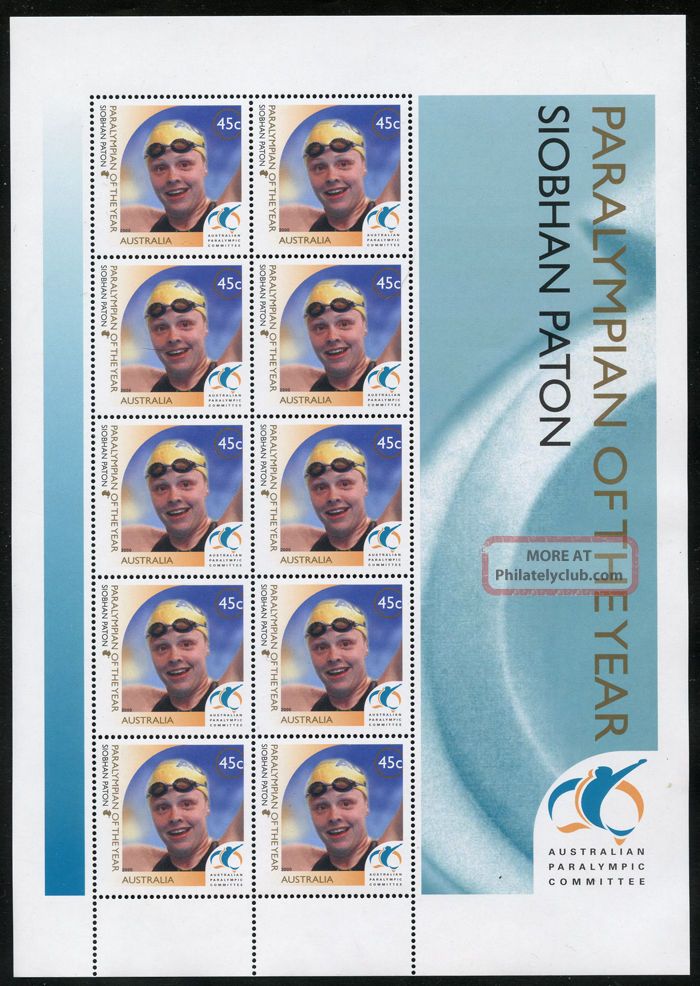 Australia 2000 Siobhan Paton Sheet/10 Sc 1921 Nh